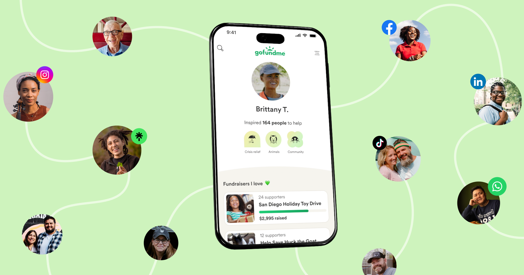 Give Forward with GoFundMe Profiles